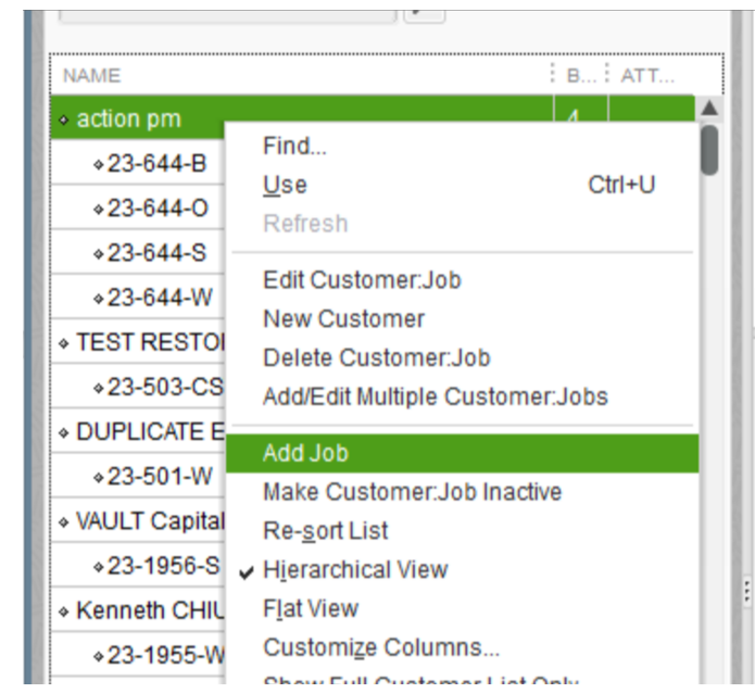 How to add the job number into Quickbooks Desktop manually